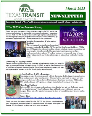 Newsletter - Texas Transit Association